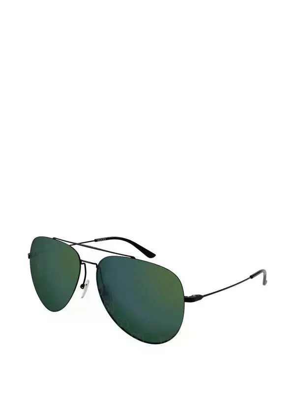 Gucci Gg-monogram Pilot-frame Sunglasses - Black