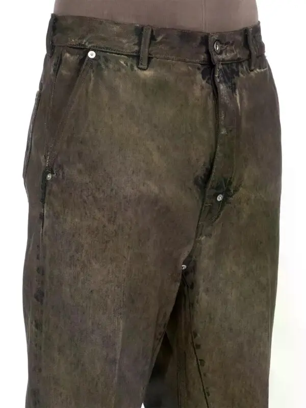 Rick Owens Detroit Washed-effect Straight-leg Trousers