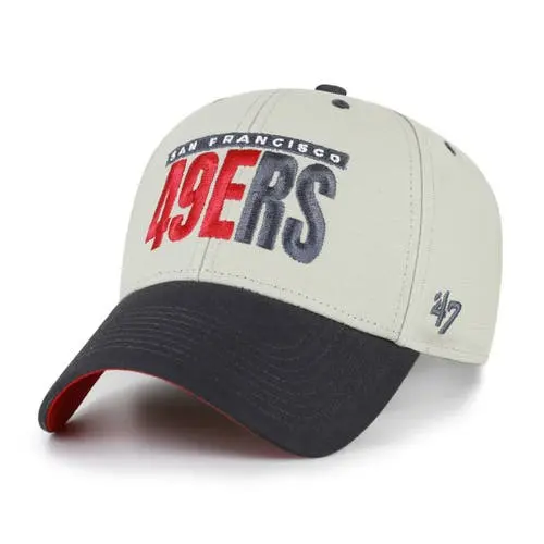 '47 Black San Francisco 49ers Half Block Text Mvp Adjustable Hat
