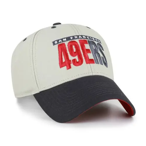 '47 Black San Francisco 49ers Half Block Text Mvp Adjustable Hat