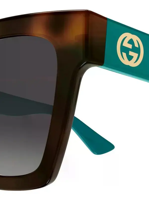 Gucci Tortoiseshell-effect Square-frame Sunglasses
