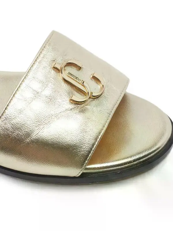 JIMMY CHOO Dina Jc Plaque Sandals