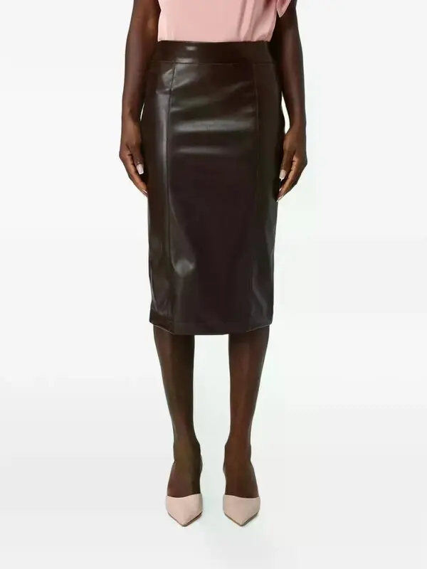 HANITA Rear-zip Pencil Midi Skirt