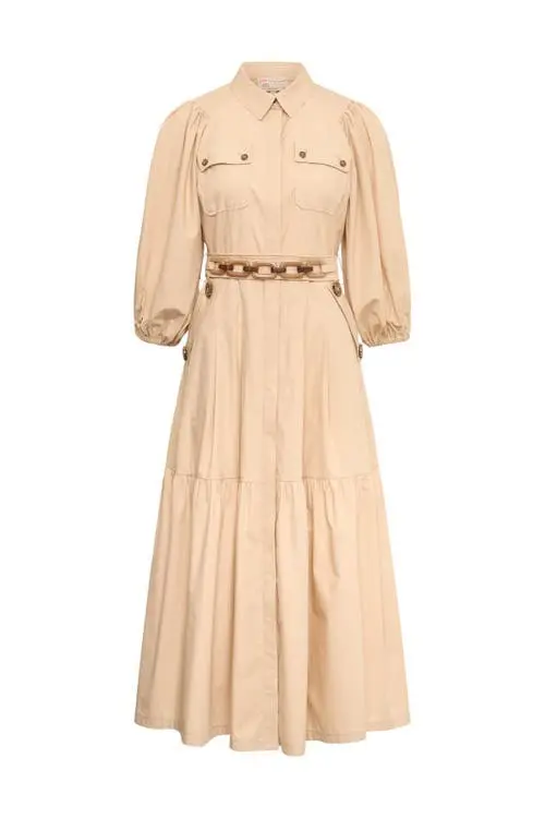 MAISON COMMON Belted Dress In Safari Style