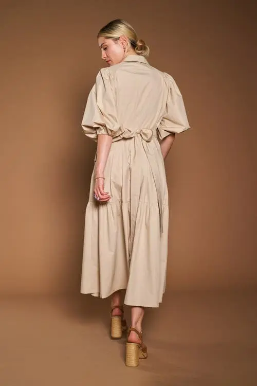 MAISON COMMON Belted Dress In Safari Style