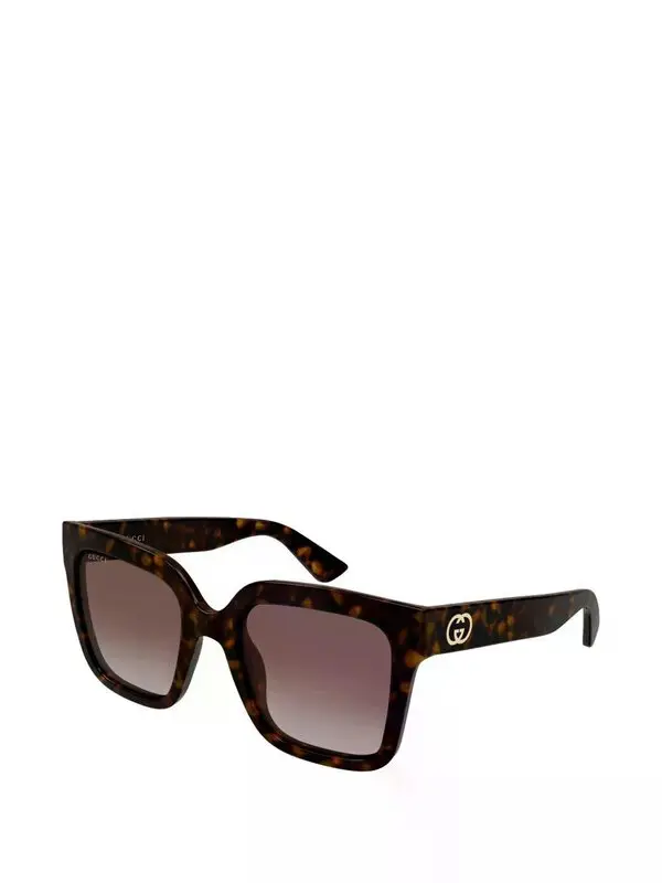 Gucci Interlocking G Square-frame Sunglasses - Brown