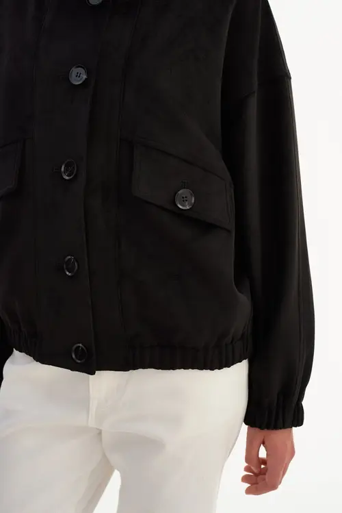LAMARQUE Fidelina | Faux Suede Bomber Jacket