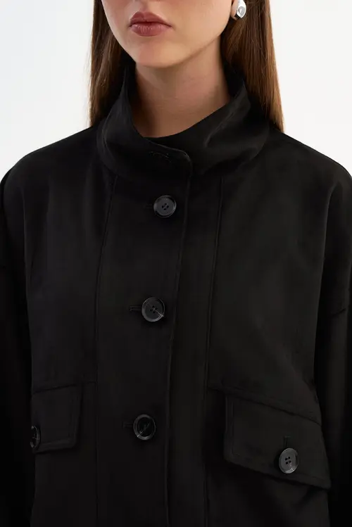 LAMARQUE Fidelina | Faux Suede Bomber Jacket