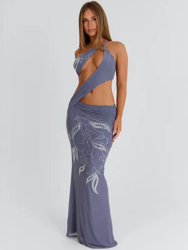 OUTCAST Leatrice Maxi Dress Slate