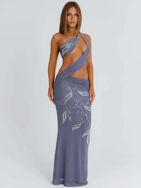 OUTCAST Leatrice Maxi Dress Slate