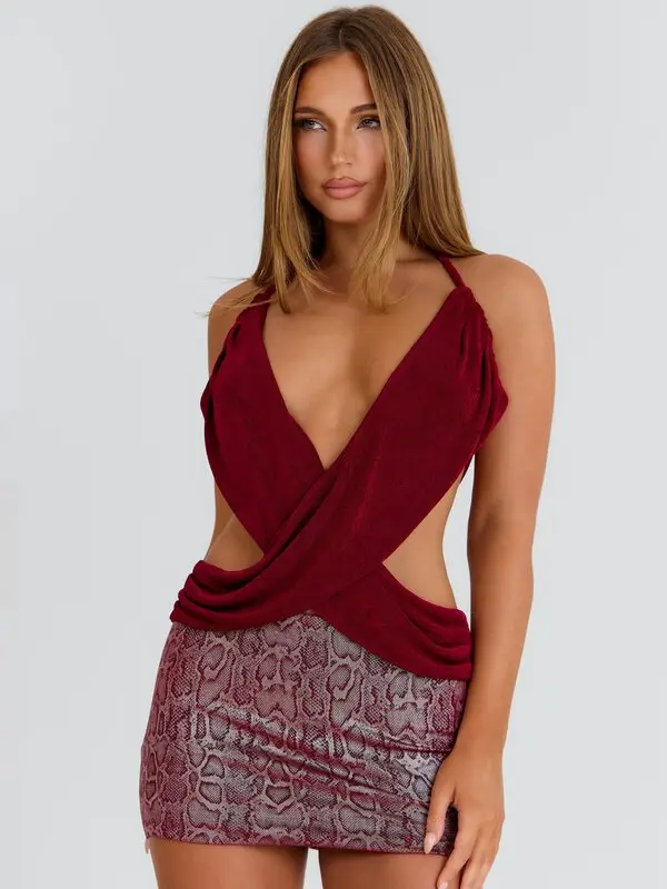 OUTCAST Tamanna Mini Dress Deep