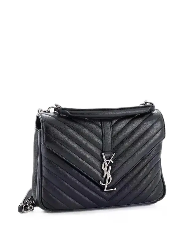 Saint Laurent Classic Monogram College Bag Matelasse Chevron Leather Medium Crossbody Bag