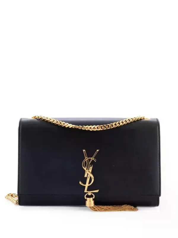 Saint Laurent Classic Monogram Tassel Leather Medium Crossbody Bag
