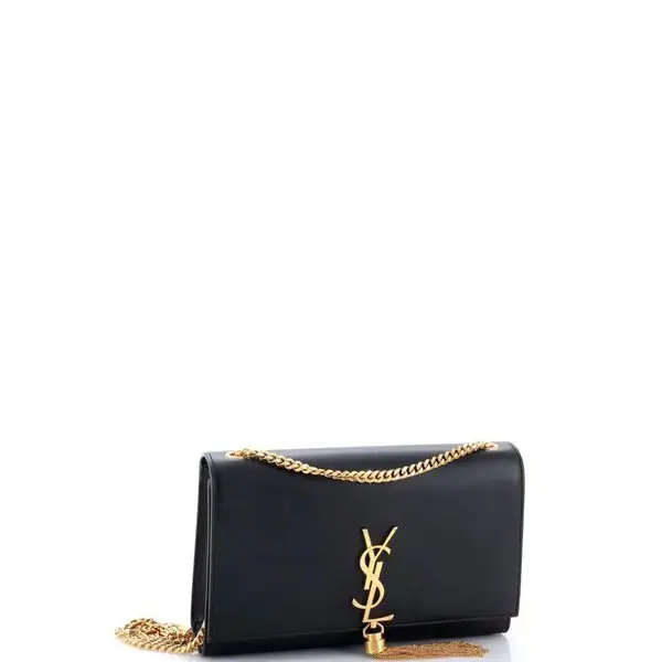 Saint Laurent Classic Monogram Tassel Leather Medium Crossbody Bag