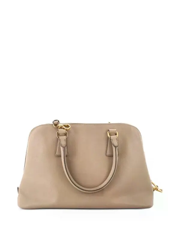 Prada Promenade Bag Saffiano Leather Medium Satchel - Neutrals