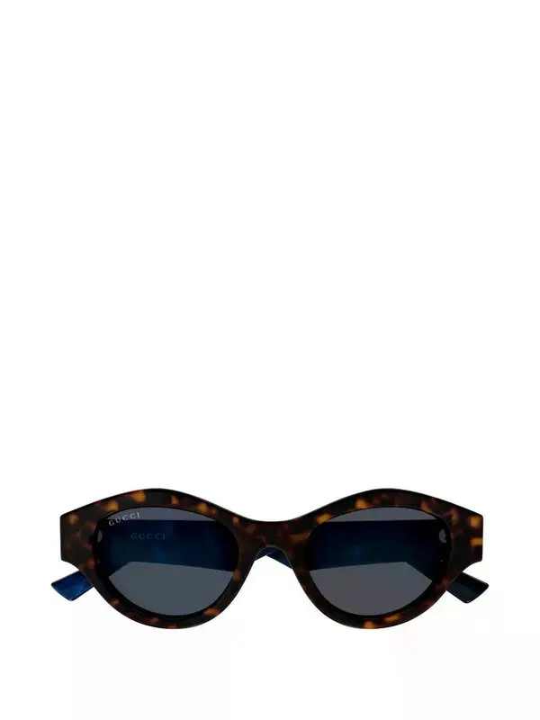 Gucci Tortoiseshell-effect Double G Sunglasses - Brown
