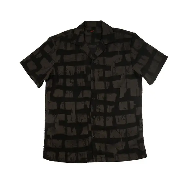 EIGHT X Noir Artisan Short Sleeve Button Up Shirt
