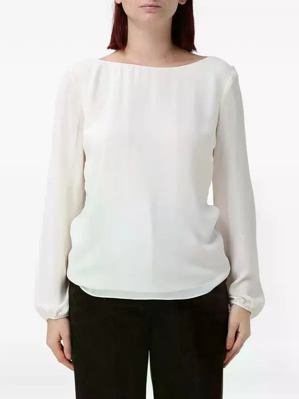 HANITA Cowl-back Long-sleeve Blouse
