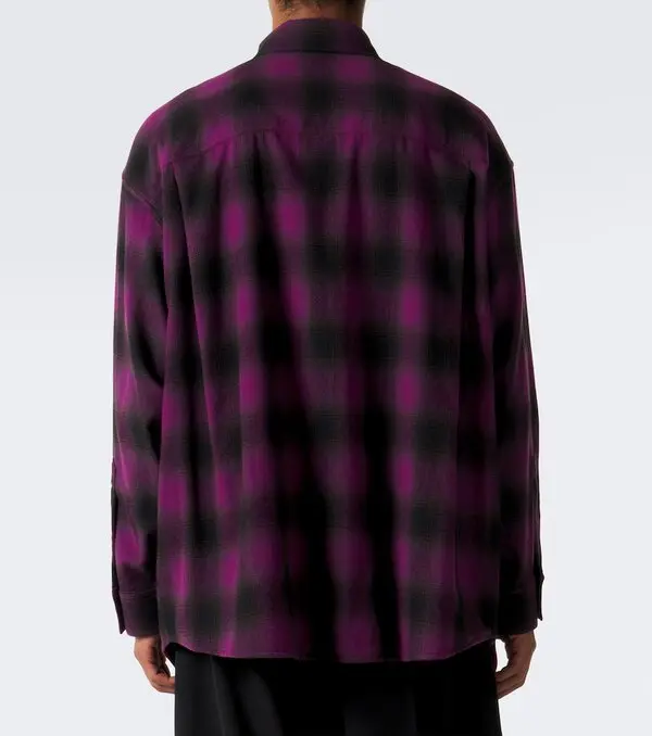 Balenciaga Checked Wool-blend Overshirt