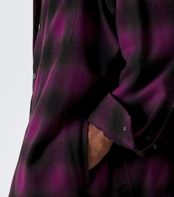 Balenciaga Checked Wool-blend Overshirt