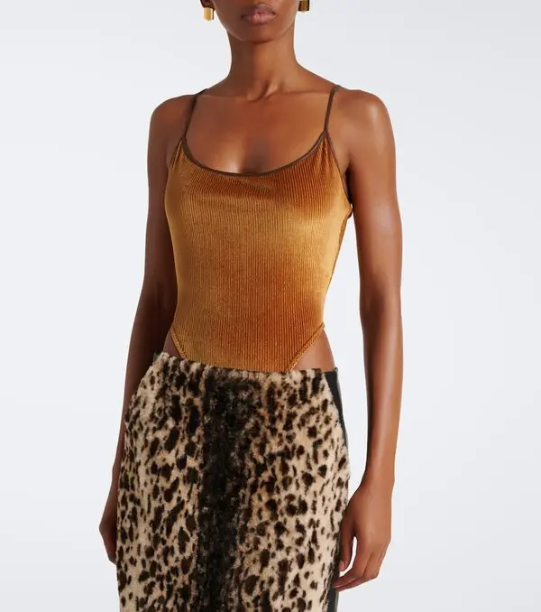 JACQUES WEI Corduroy Bodysuit