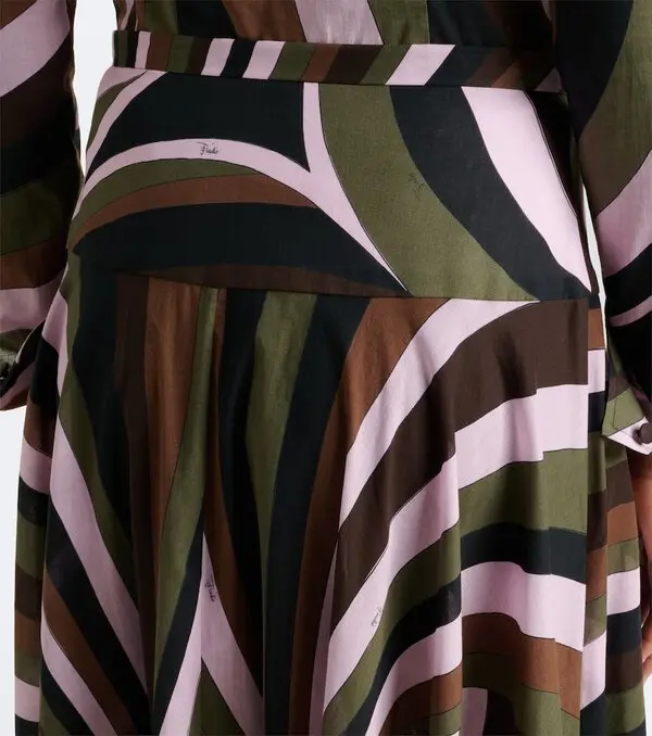 Emilio Pucci Iride Cotton Muslin Maxi Skirt