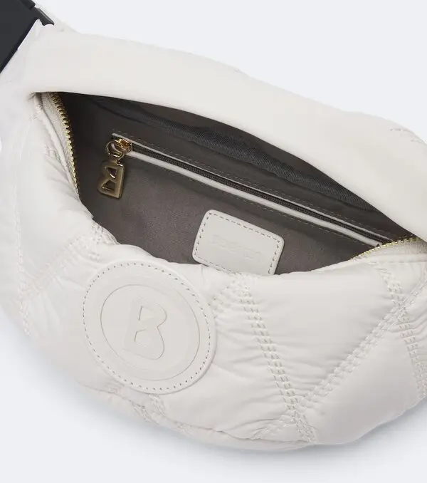 Bogner Runa Leather-trimmed Quilted Belt Bag - White