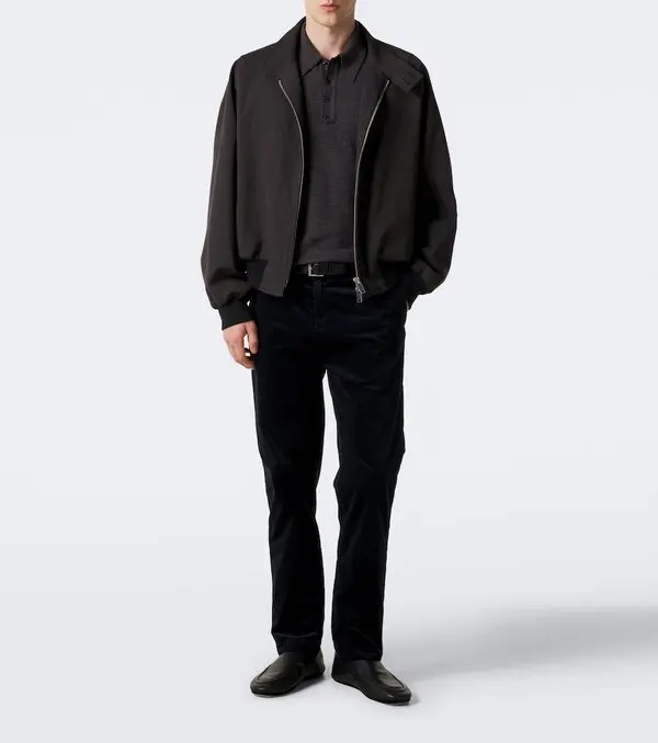 Sunspel Cotton Corduroy Straight Pants - Blue
