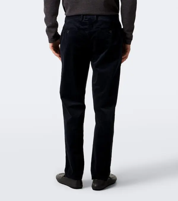 Sunspel Cotton Corduroy Straight Pants - Blue