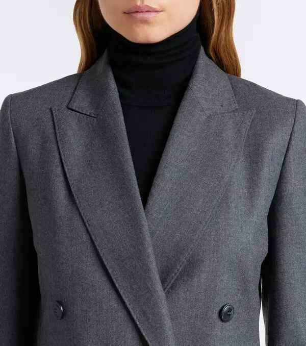 Max Mara Double-breasted Wool-blend Blazer