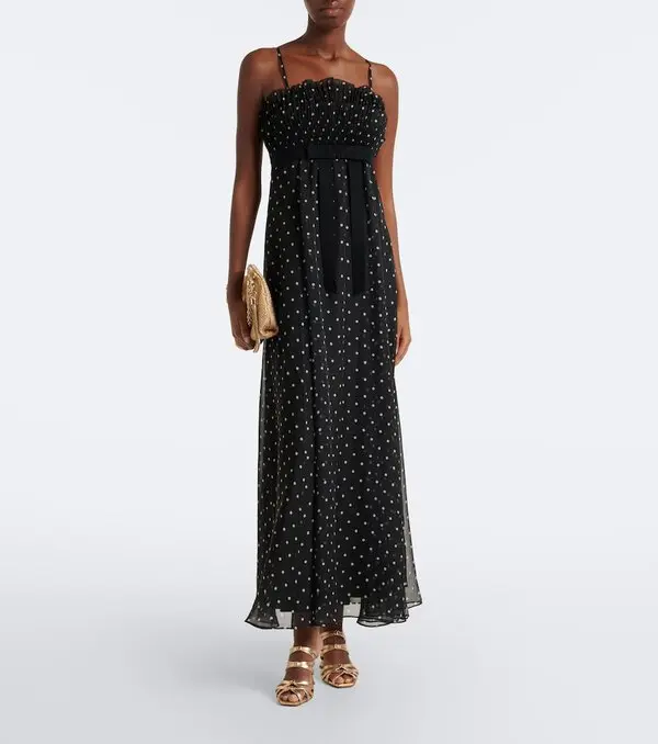 Zimmermann Polka-dot Ruffled Maxi Dress