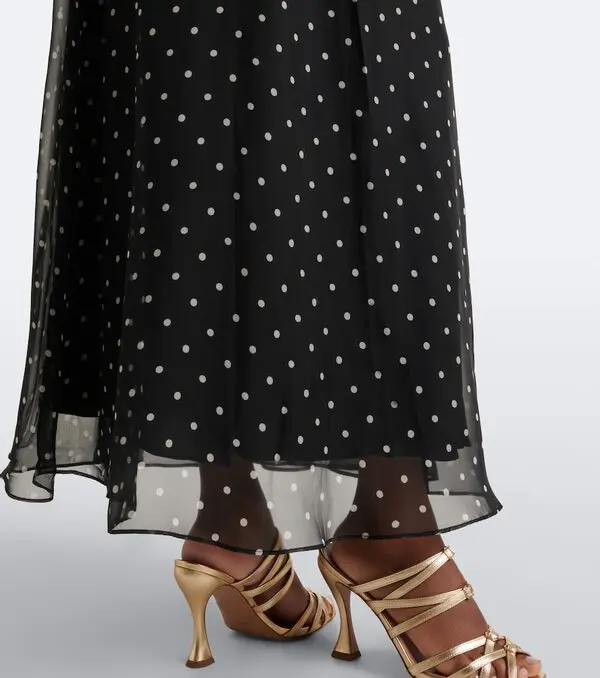 Zimmermann Polka-dot Ruffled Maxi Dress