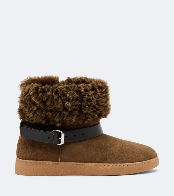 Isabel Marant Étoile Nolyz Shearling-trimmed Suede Ankle Boots