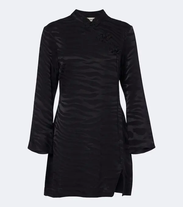 Rixo Brooklyn Satin Jacquard Minidress
