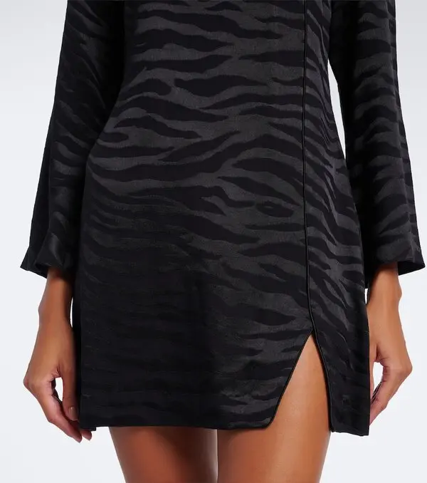 Rixo Brooklyn Satin Jacquard Minidress