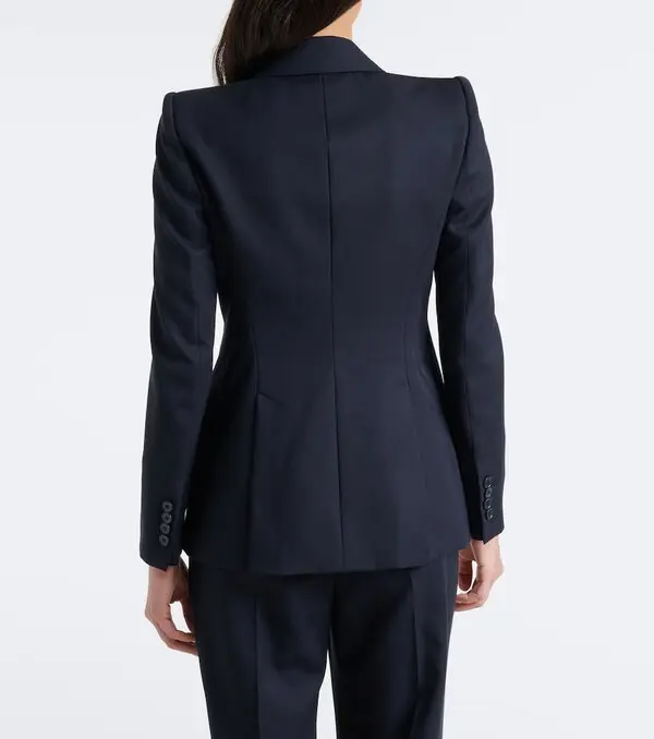 Alexander McQueen Wool Grain De Poudre Blazer