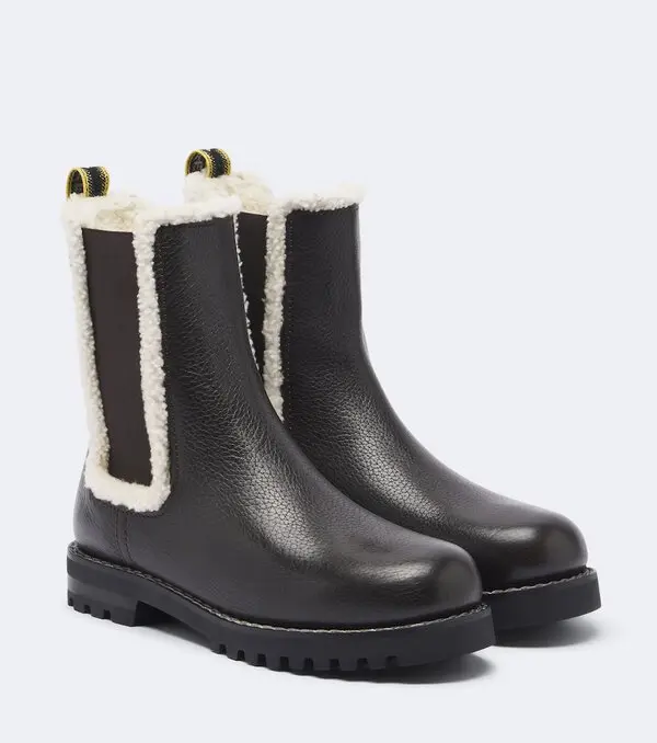 Fendi Commando Leather Chelsea Boots - Brown