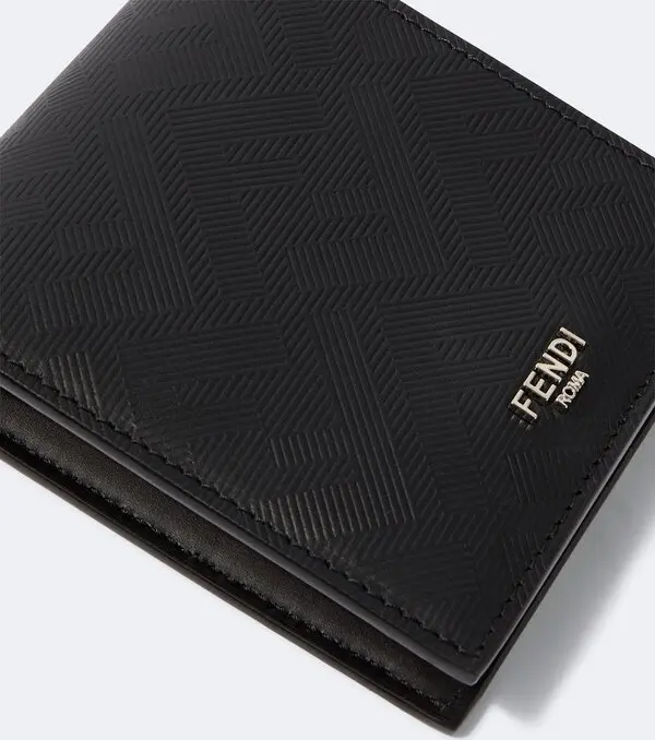 Fendi Shadow Embossed Leather Bifold Wallet
