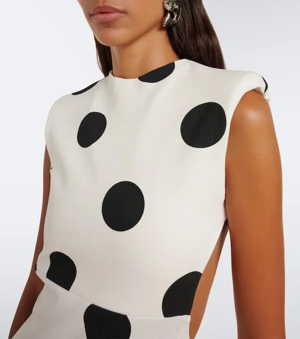 Jacquemus Palmier Polka-dot Jersey Midi Dress