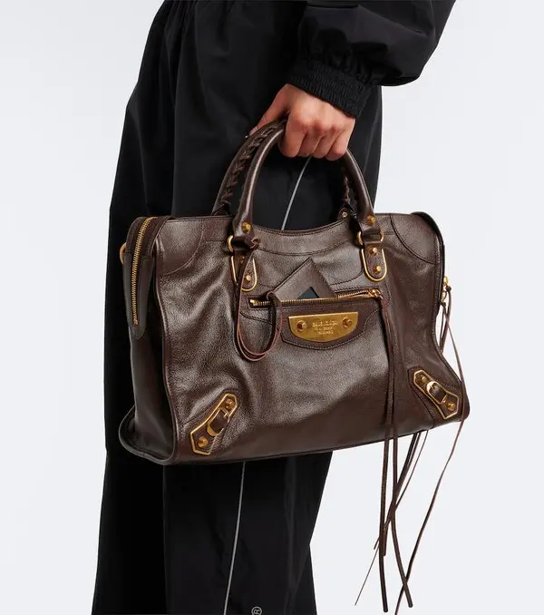 Balenciaga Le City Uptown Medium Leather Top-handle Bag