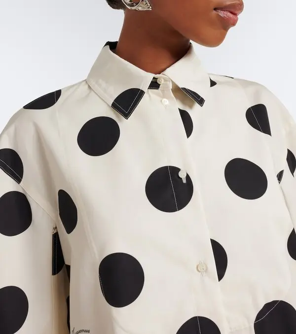 Jacquemus Citta Polka-dot Cotton Shirt