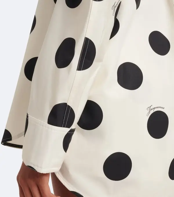 Jacquemus Citta Polka-dot Cotton Shirt