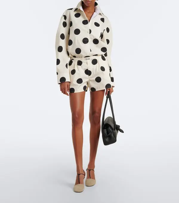 Jacquemus Citta Polka-dot Cotton Shirt