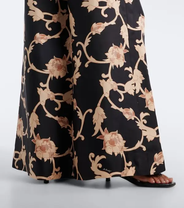 La DoubleJ Buttercup Printed Silk Palazzo Pants
