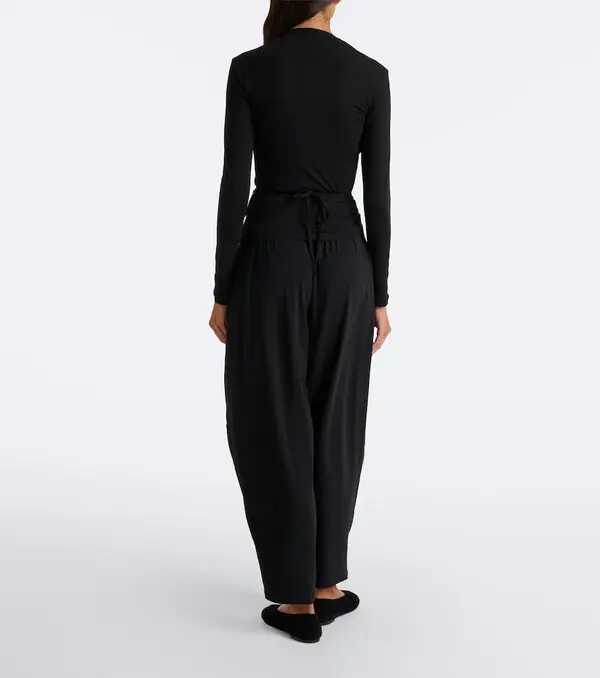 ERES Charlotte Ribbed-knit Wrap Top