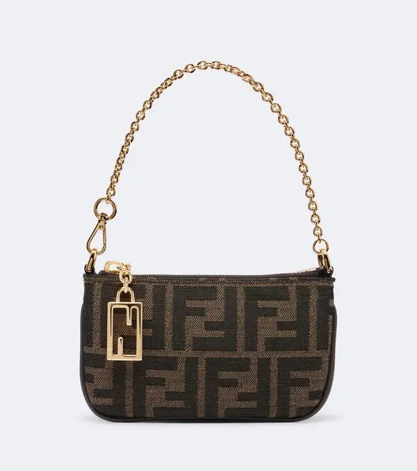 Fendi Tube Mini Ff Zucca Pouch