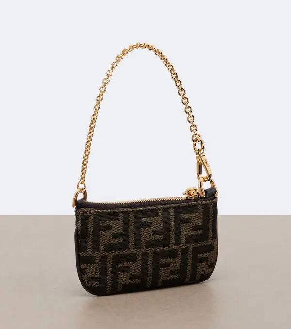 Fendi Tube Mini Ff Zucca Pouch