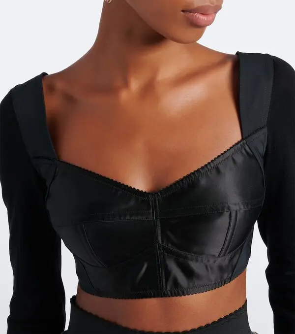 Dolce & Gabbana Satin Crop Top