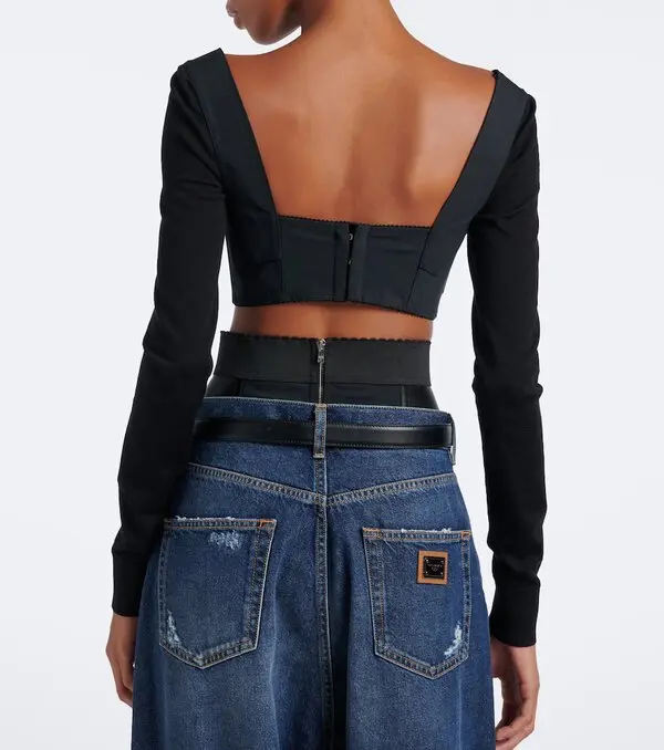 Dolce & Gabbana Satin Crop Top