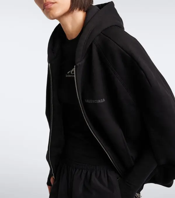 Balenciaga Cotton Zip-up Hoodie